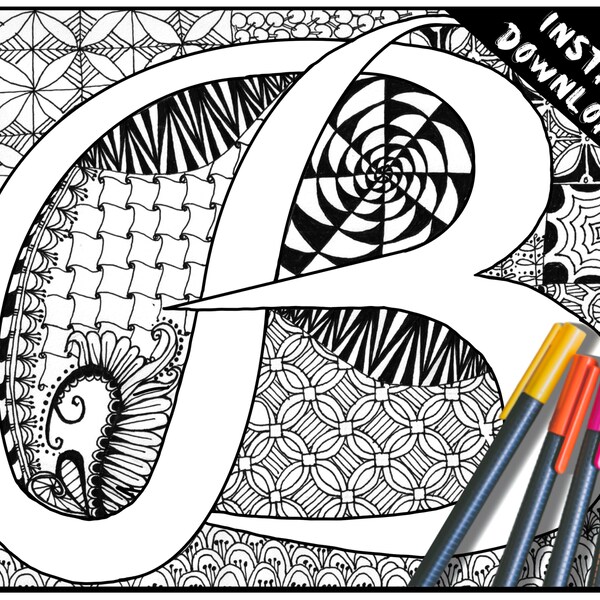 Zentangle Alphabet - Etsy