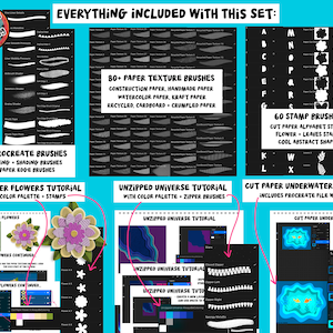 170 Realistic Procreate Paper Texture Brushes, Drawing & Shading ...