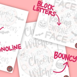 15 Procreate Lettering Brushes, 10 Halloween Lettering Practice ...