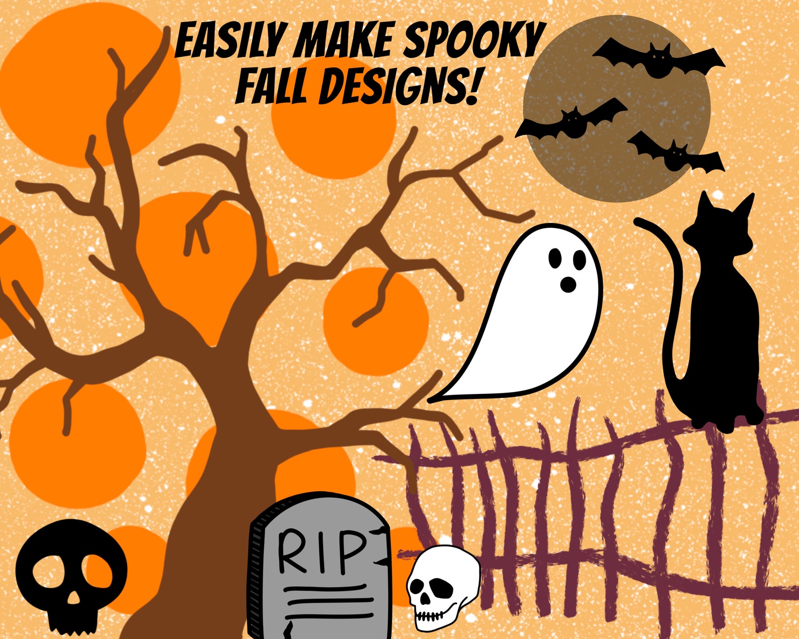 Procreate Spooky Fall Sticker Set Over 100 Procreate Stamp - Etsy
