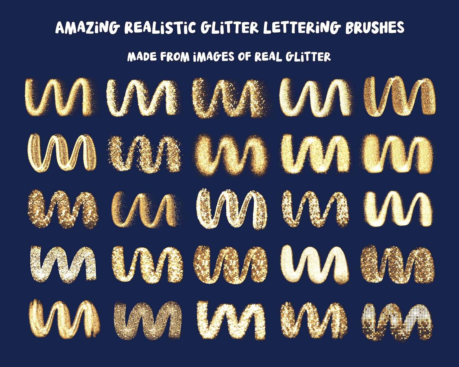75 Realistic Glitter Procreate Brushes for Lettering, Illustration ...