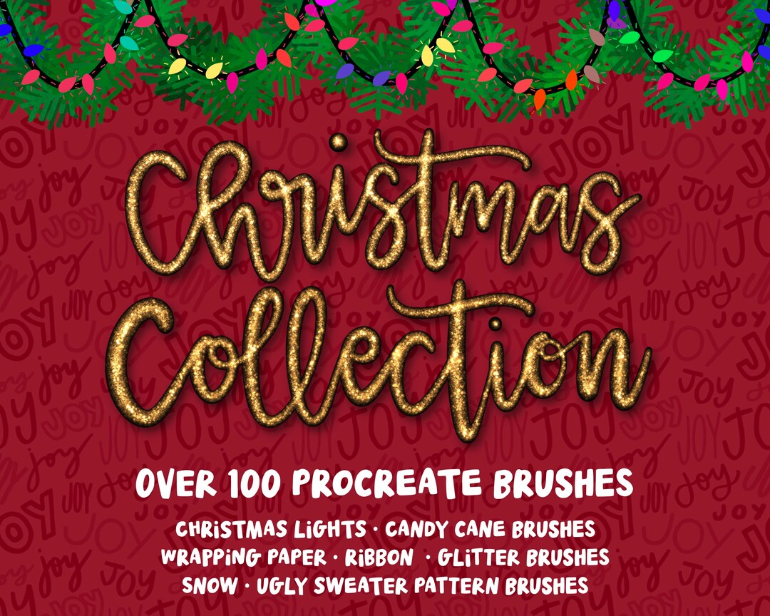 Procreate Christmas Collection Brush Set, Over 100 Brushes- Christmas ...