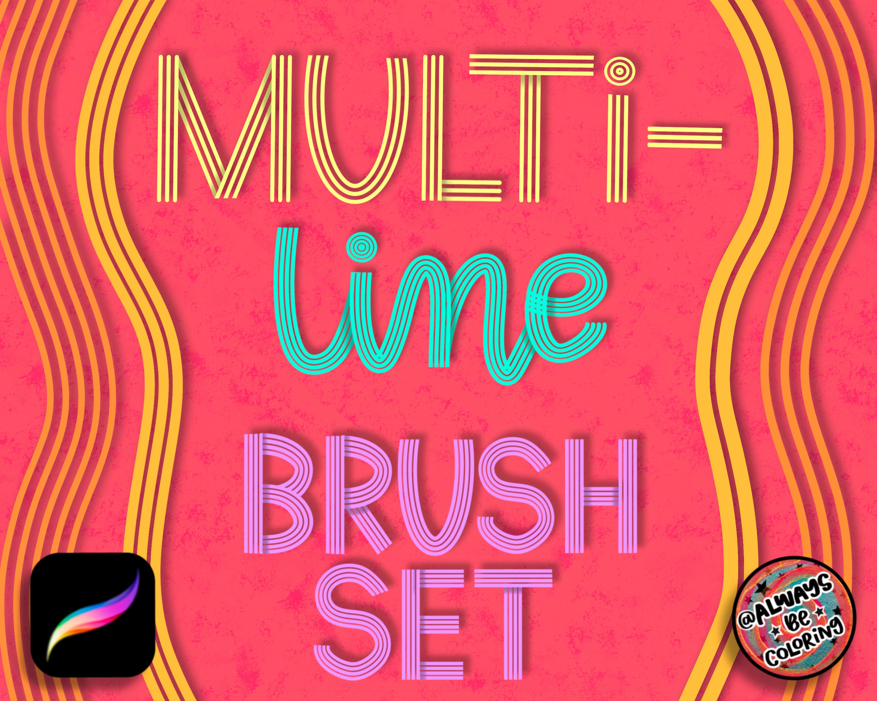 12 Procreate Multi-line Brushes Lettering Brushes 2 to 6 | Etsy