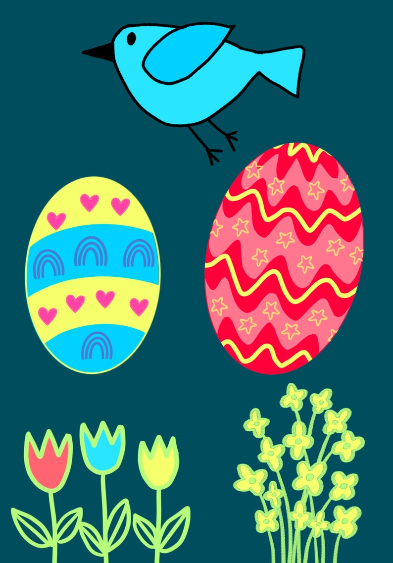INSTANT DOWNLOAD Easter Egg Procreate Stamp and Brush Set - Etsy