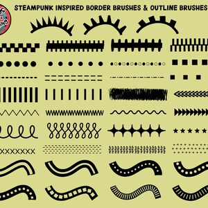 230 Procreate Steampunk Brushes and Stamps, Realistic Mechanical Gears ...