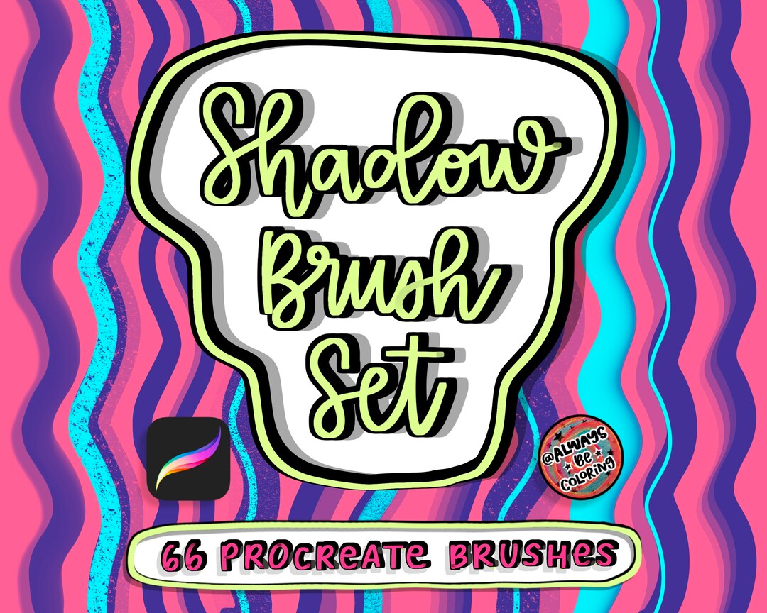 Procreate Shadow Brushes for iPad Lettering, Illustration, Sketching ...
