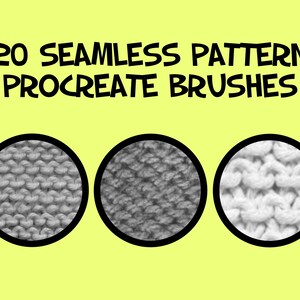 20 Knit Seamless Pattern Procreate Brushes! Fabric Brushes, Texture Brushes, Pattern Brushes ...