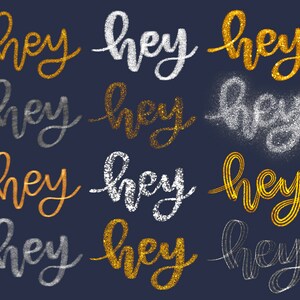 18 Metallic Gold & Glitter Procreate Brushes for Lettering ...