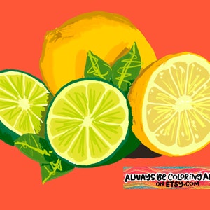 INSTANT DOWNLOAD! Custom Citrus Fruit Color Palette & PDF Color ...