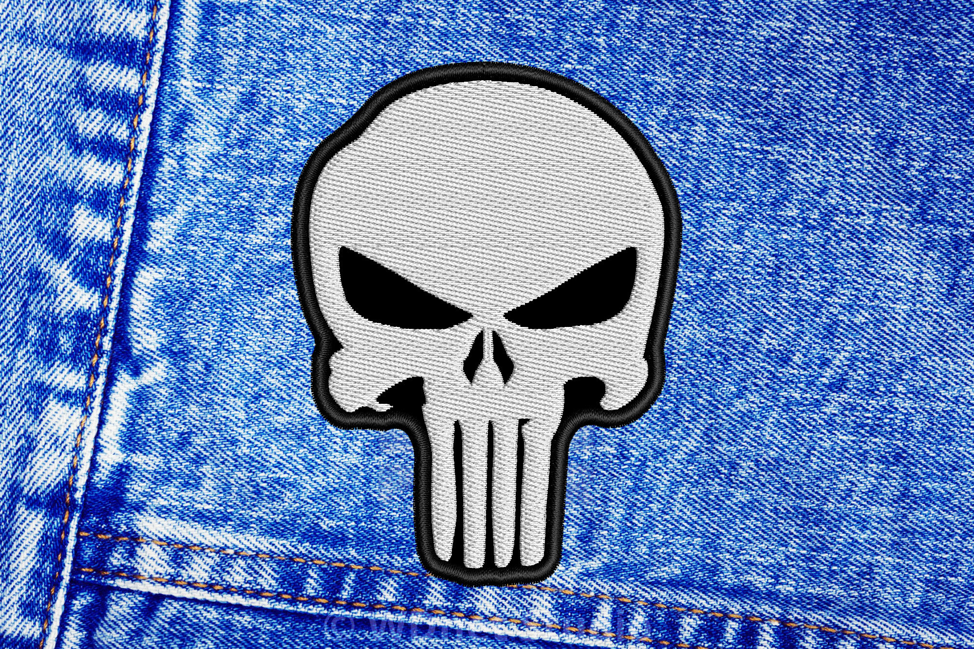 Punisher Skull Patch. Sew on Patch. - Etsy