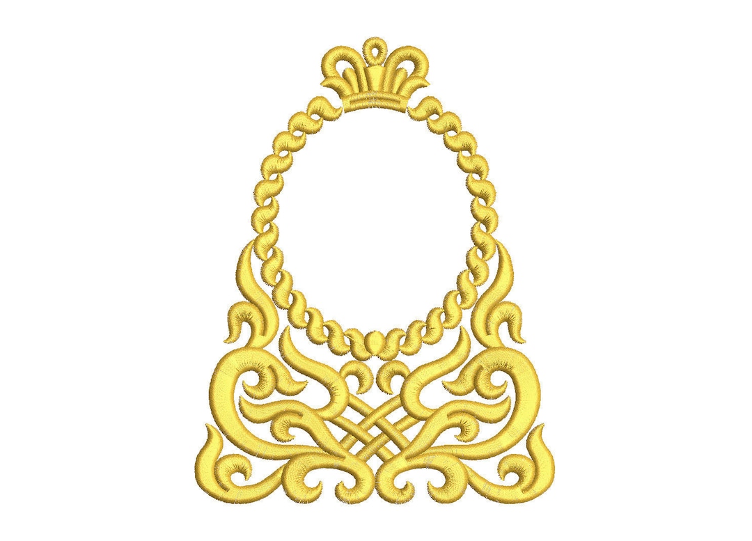 Frame With Crown Machine Embroidery Design. - Etsy