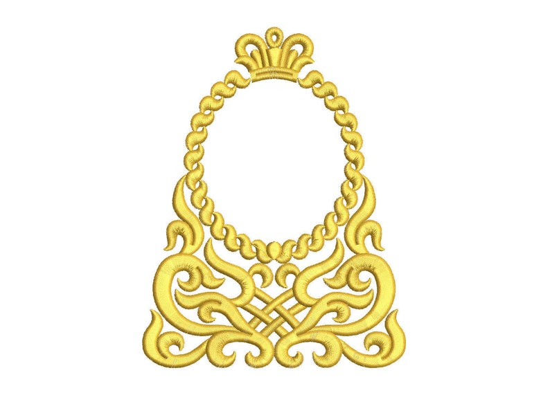 Frame With Crown Machine Embroidery Design. - Etsy