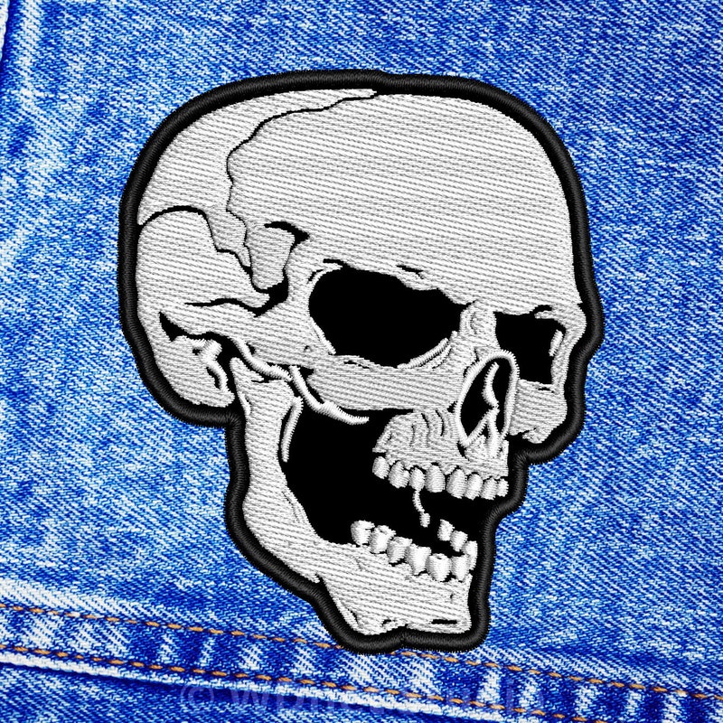Embroidered Skull Patch - Etsy