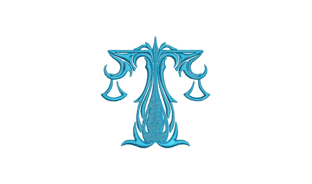 SET of 3" and 5" Libra Zodiac Sign Machine Embroidery Design - Etsy