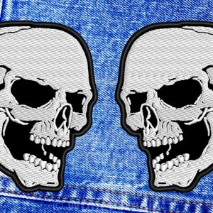 Skull Embroidered Patch. Sew on Patch. - Etsy