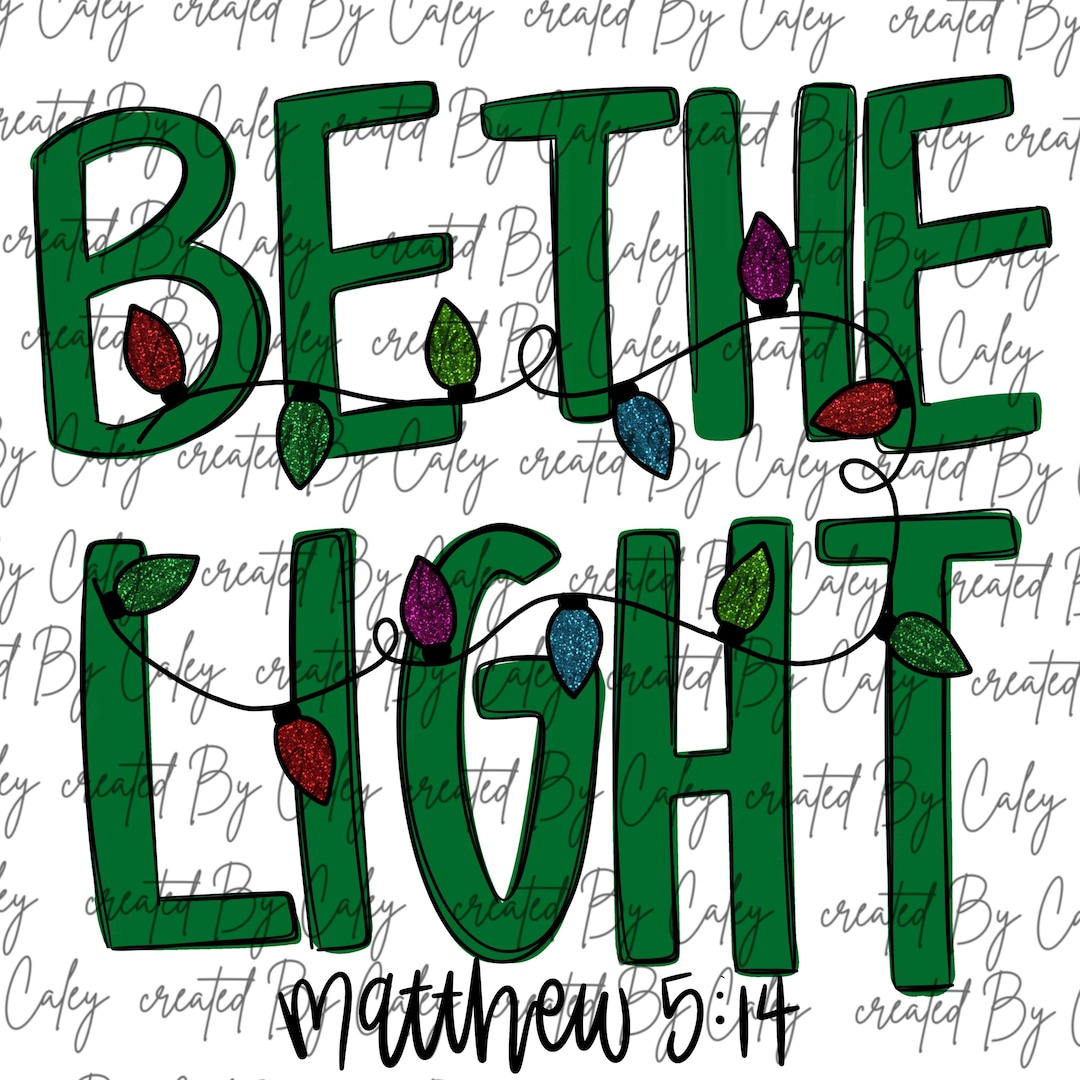 Christmas Lights Sublimation Design, Hand Drawn PNG (digital Download ...