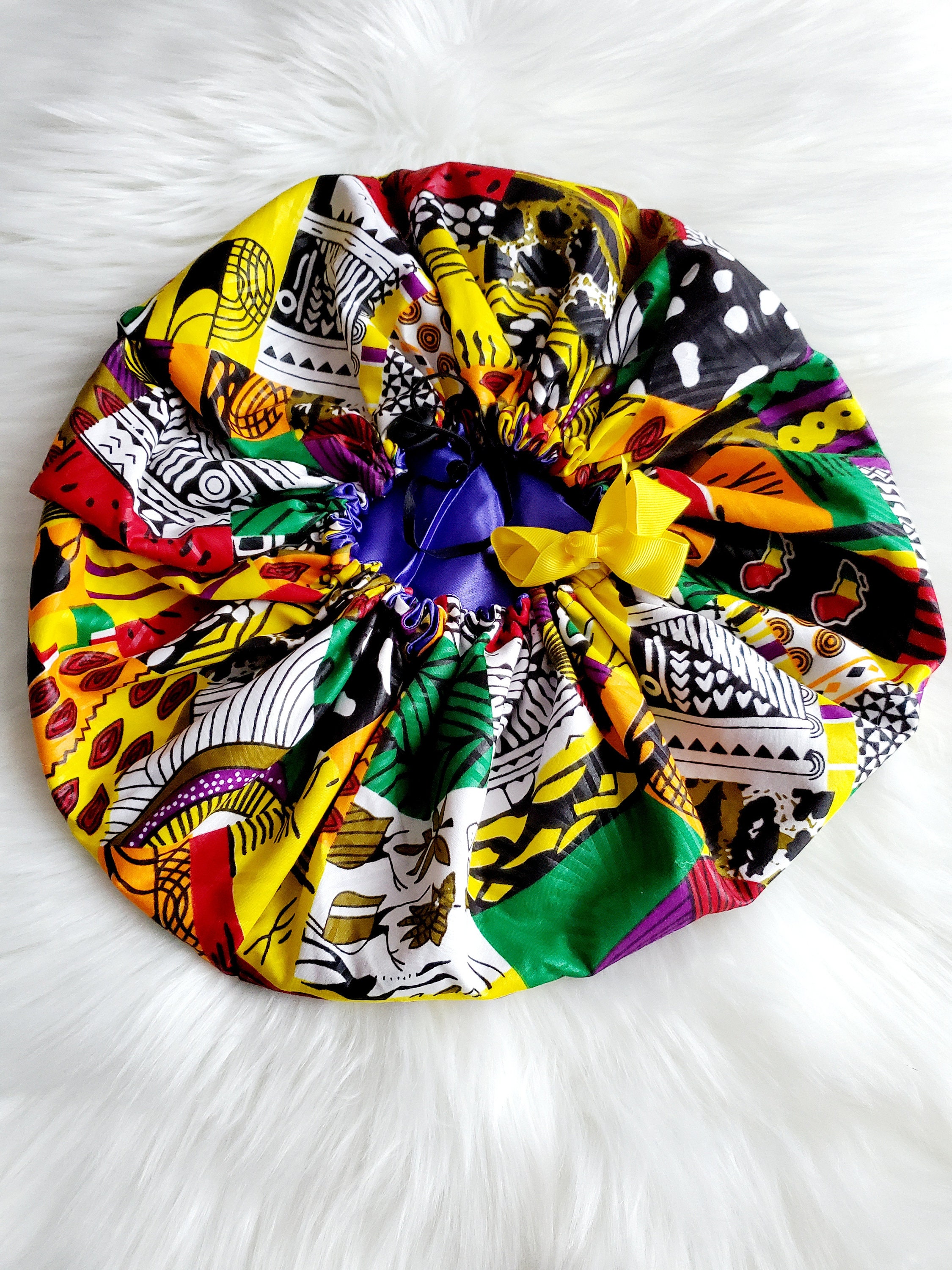 Afro Collage Satin Lined Bonnet - Etsy