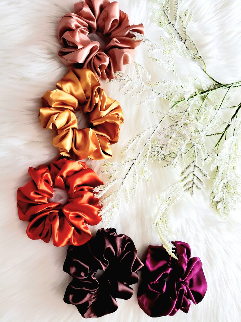 Jumbo Satin Scrunchies - Etsy