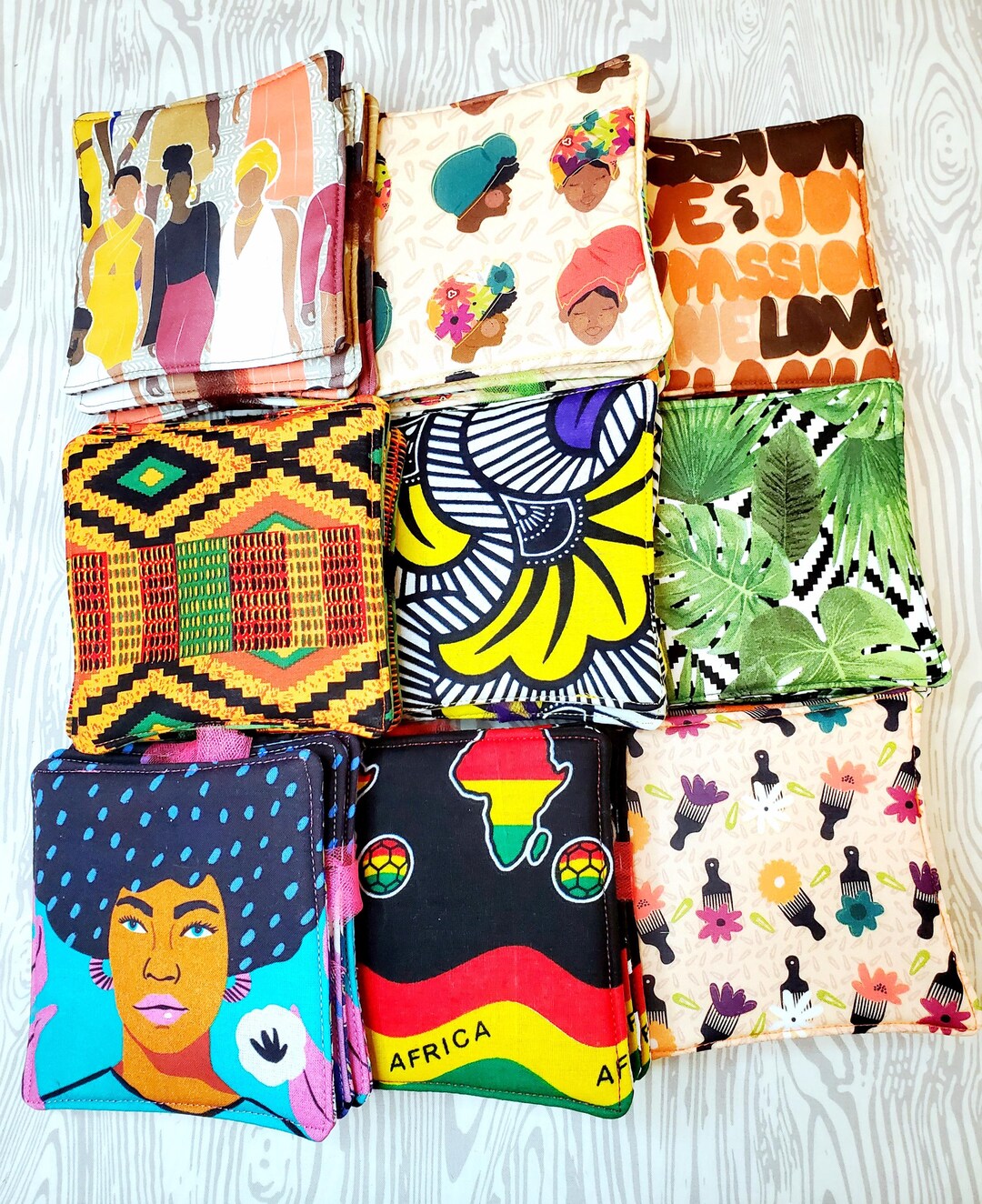 Cultural Fabric Coaster Sets - Etsy