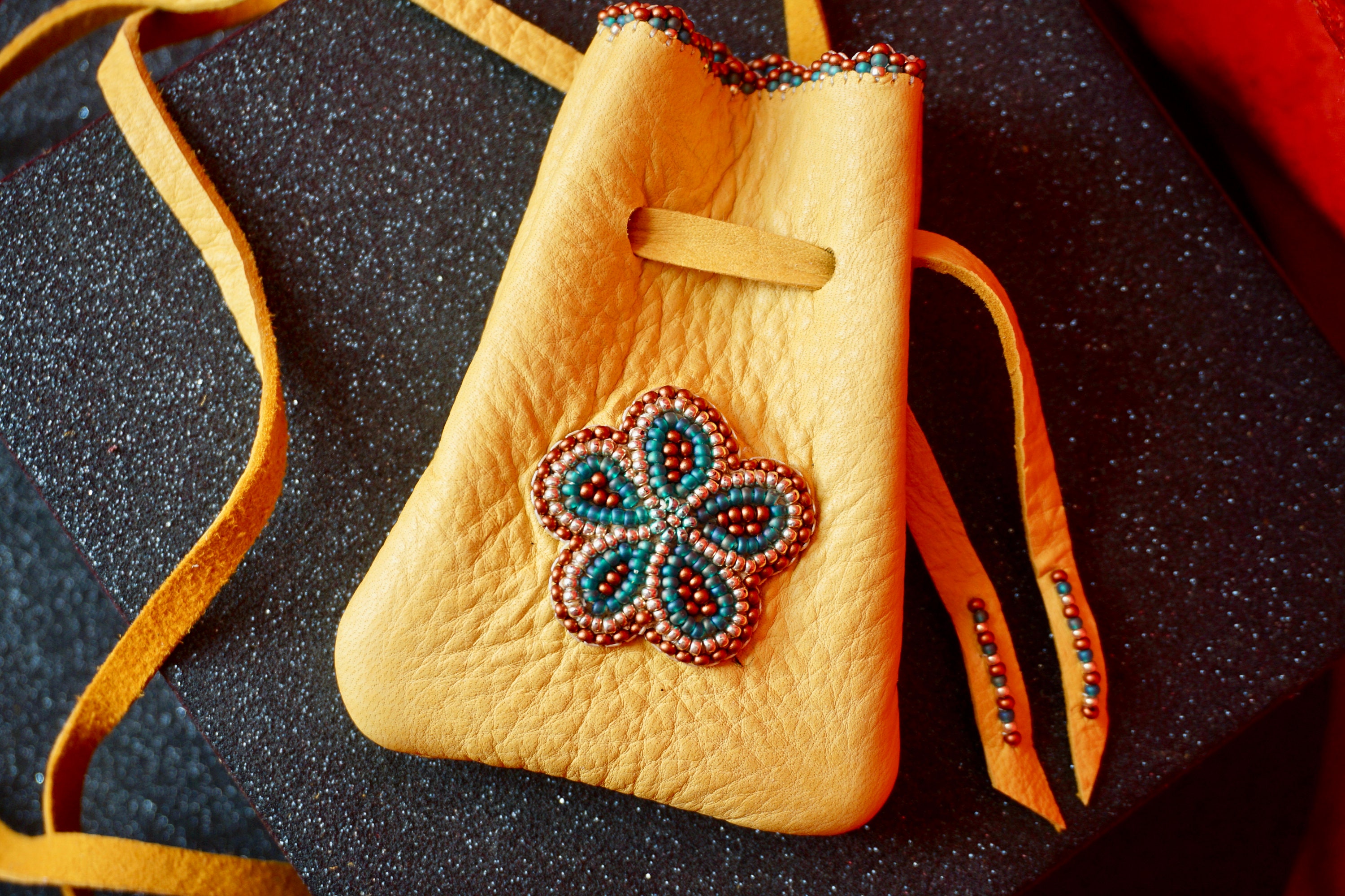 Leather Medicine Pouchleather Medicine Bagleather Neck - Etsy