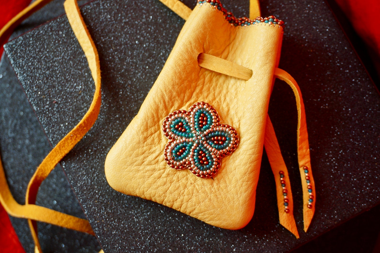 Leather Medicine Pouchleather Medicine Bagleather Neck - Etsy