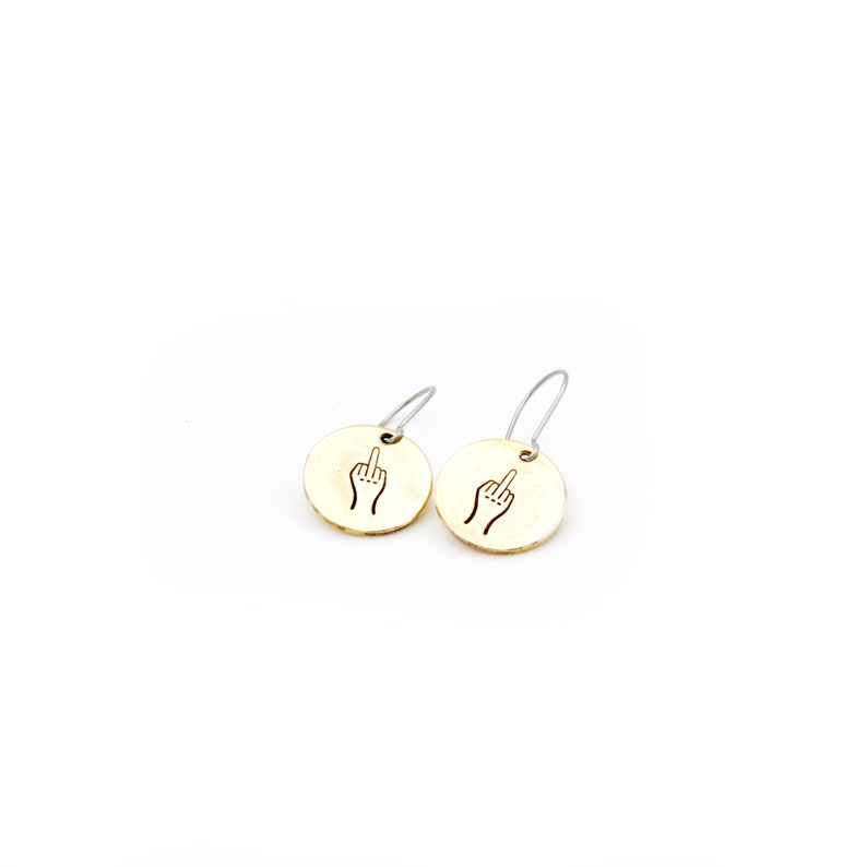 Middle Finger Earrings Swear Word Gifts Curse Word Jewelry - Etsy