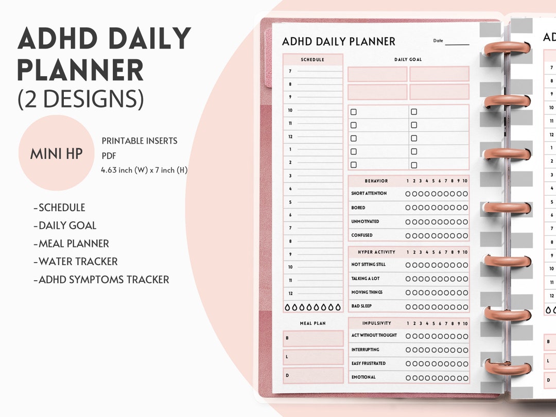 ADHD Planner Daily Printable ADHD Planner for Adult Daily Schedule ...