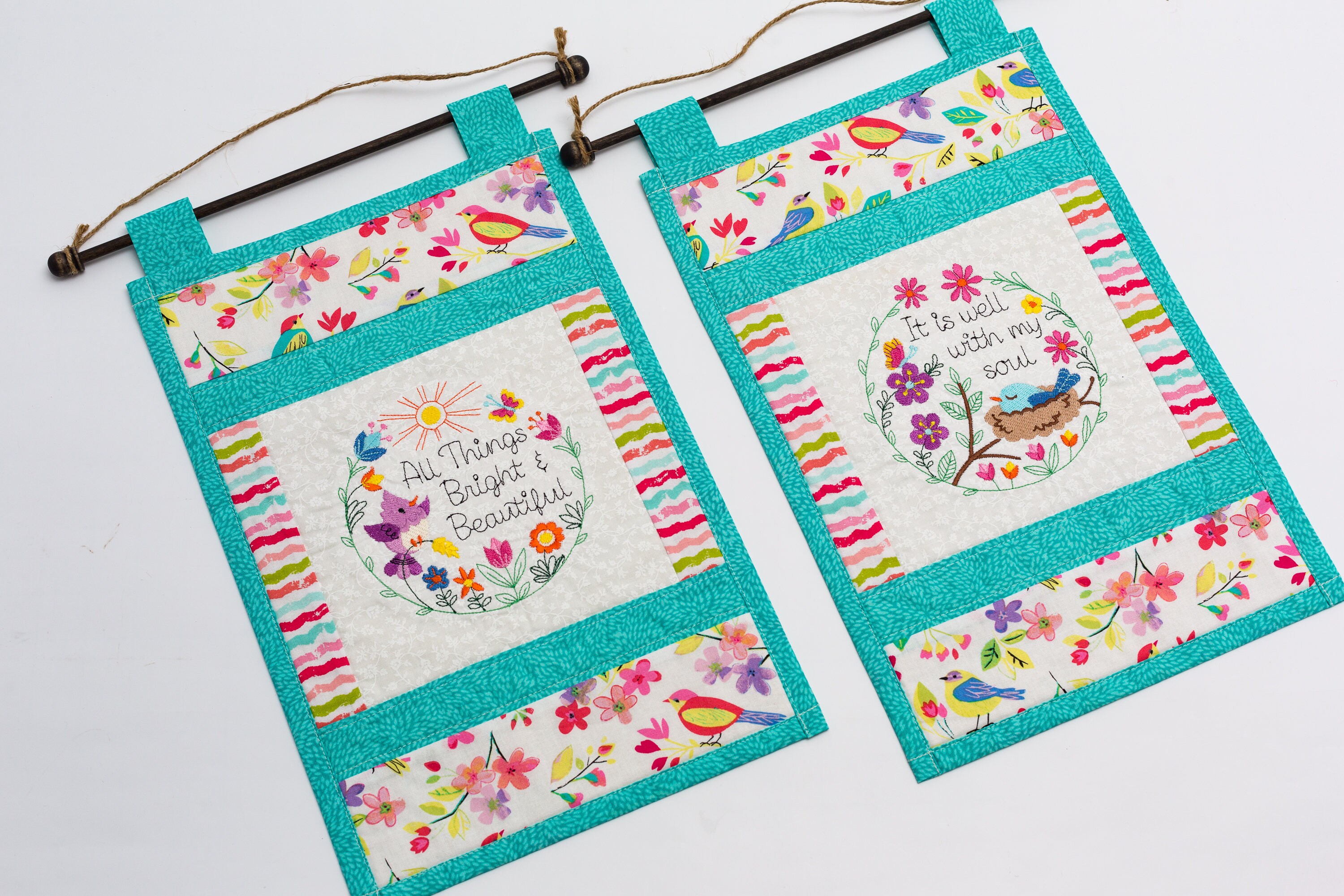 Bright & Beautiful Wall Hanging, Scripture Faith Art Decor, Vintage ...