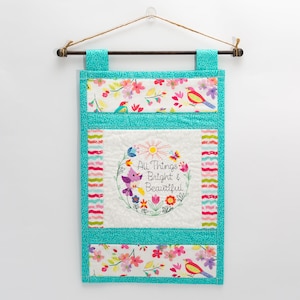 Bright & Beautiful Wall Hanging, Scripture Faith Art Decor, Vintage ...