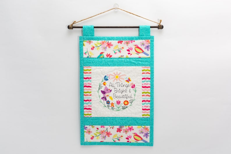 Bright & Beautiful Wall Hanging, Scripture Faith Art Decor, Vintage ...