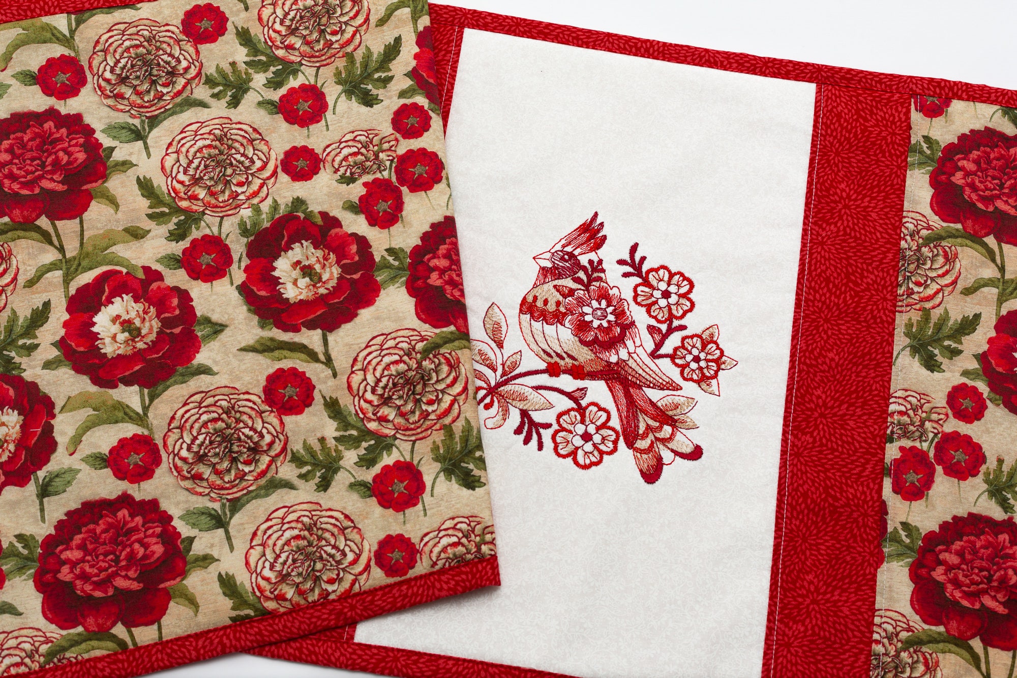 Cardinal Bird Table Topper Runner Mat, 14x48, Reversible, Table or ...