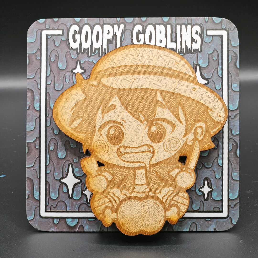 Wood One Piece luffy Magnetic Pin - Etsy