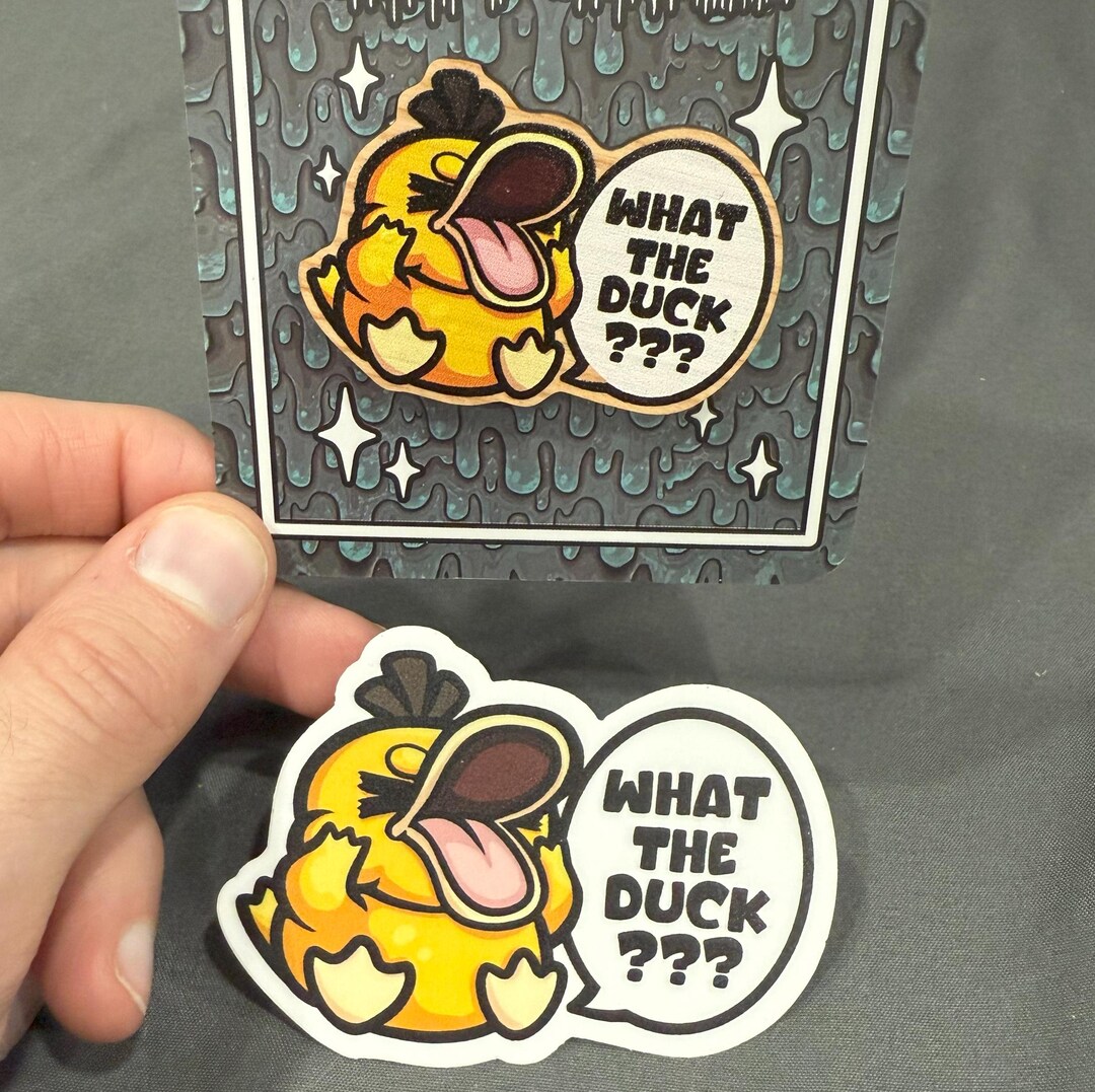 Psyduck What the DUCK Sticker Wood Pin Combo - Etsy
