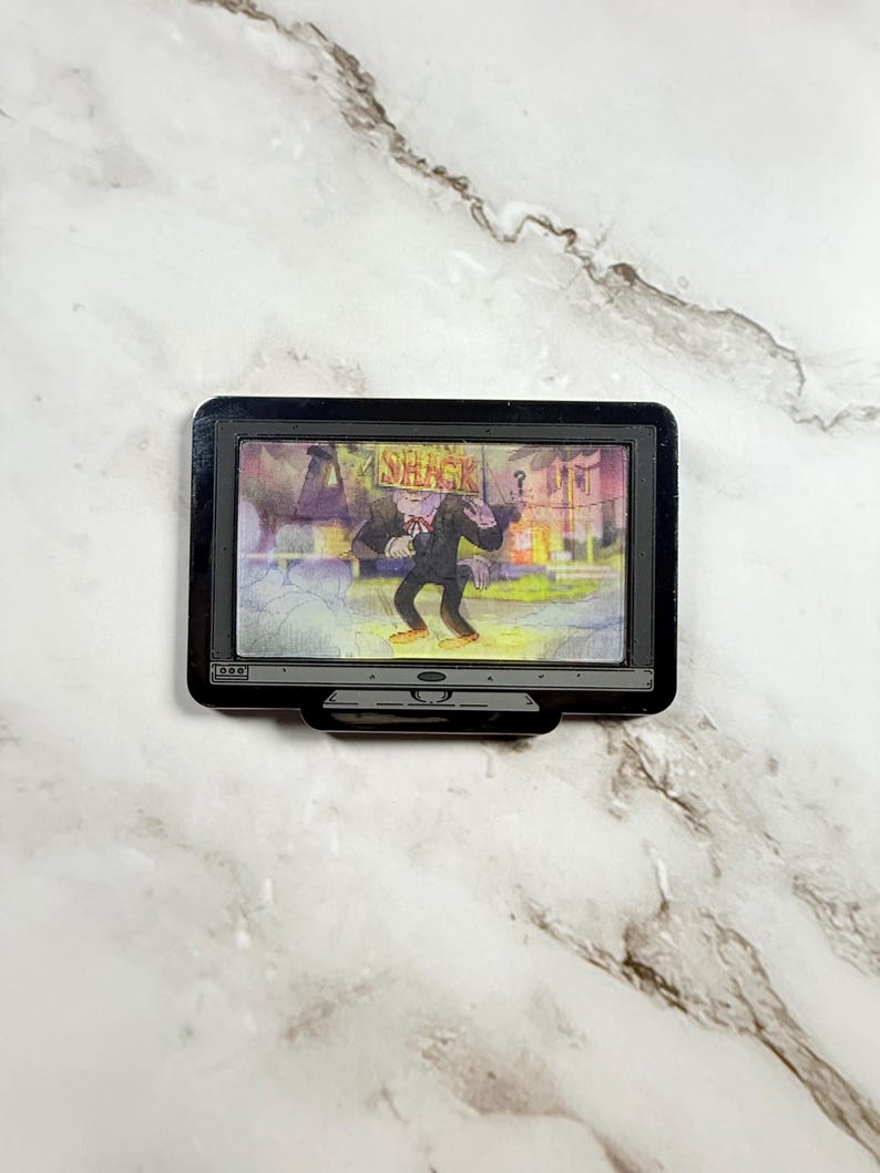 2.65" Lenticular Stan Pines Flat Screen Enamel Pin - Etsy UK