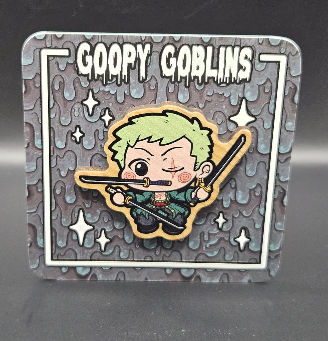 Wood One Piece (zoro) Colored Pin - Etsy