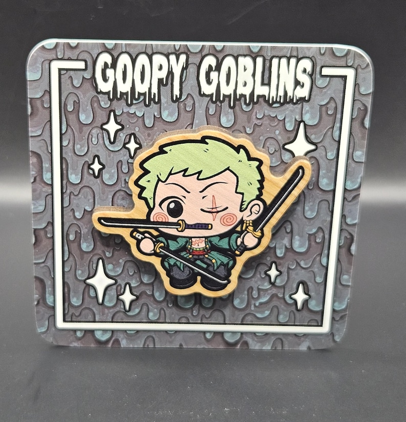 Wood One Piece (zoro) Colored Pin - Etsy