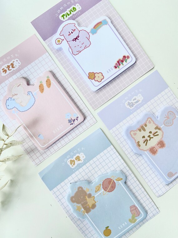 Kawai Cute 50 Sheets Note Pad/kawai Memo Note Pad/cute Simple - Etsy