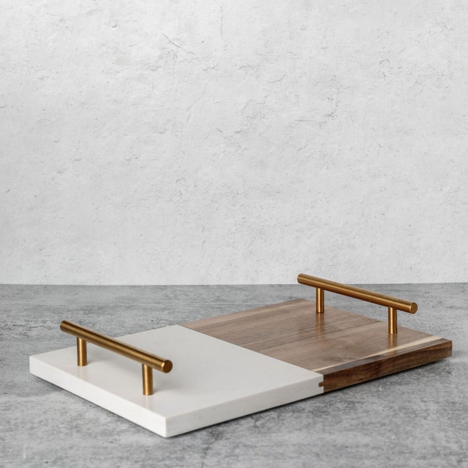 Marble & Wood Countertop Tray - Etsy