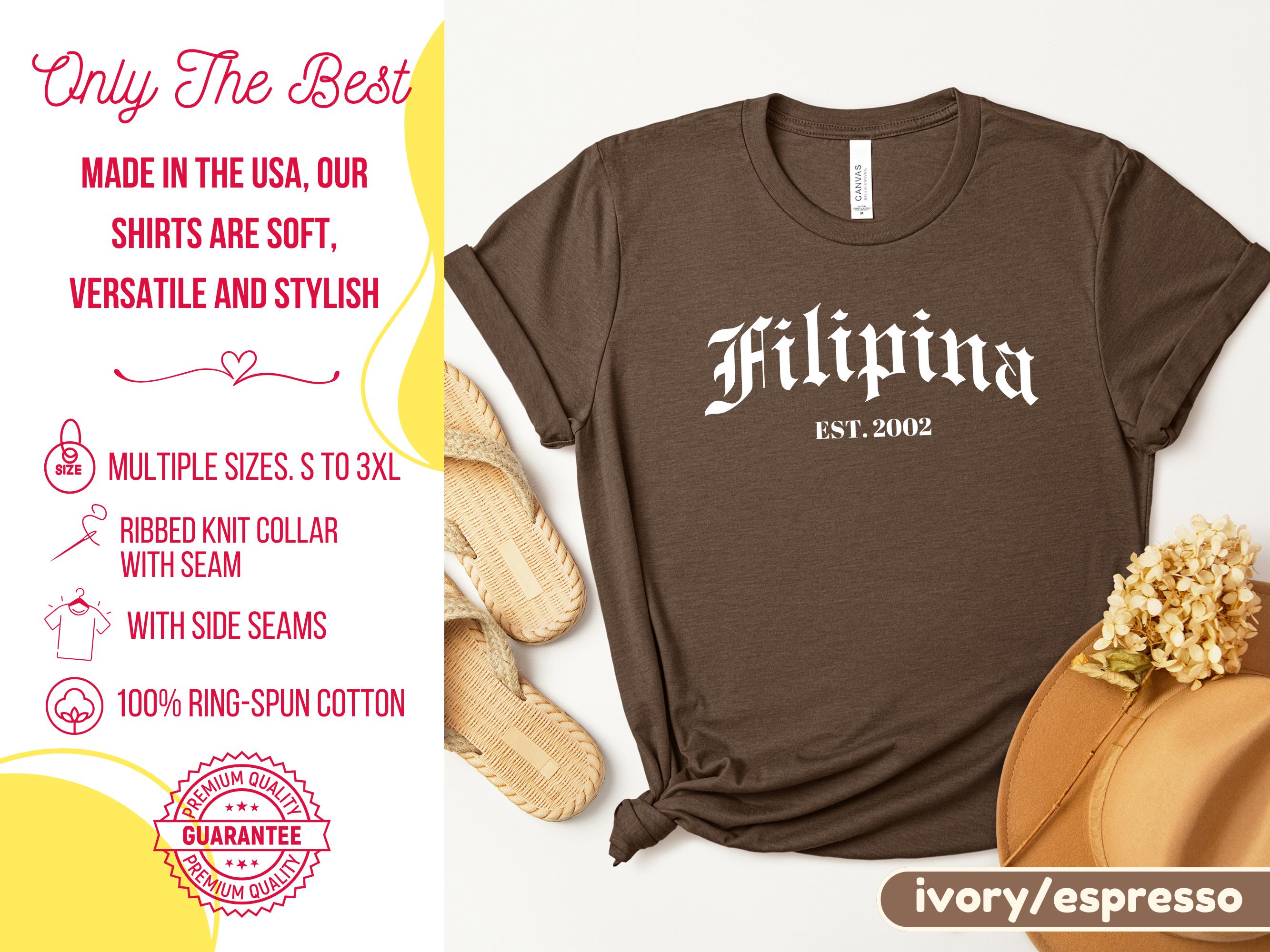 Custom Filipina Shirt, Filipino Clothing, Gift for Pinay Filipina ...