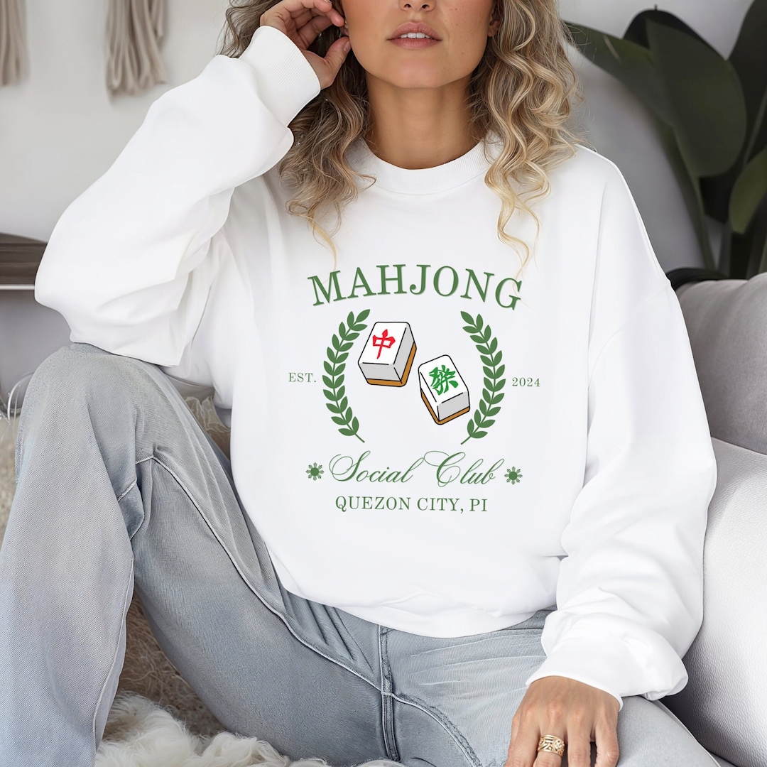 Personalized Mahjong Social Club Sweatshirt, Filipina Mom and Dad ...