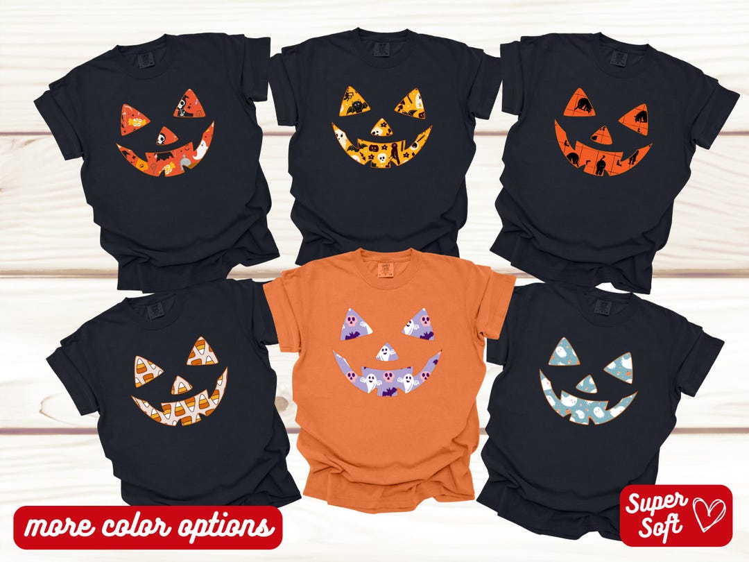 Custom Spooky Halloween Scary Face Shirts Halloween Patterns Halloween ...