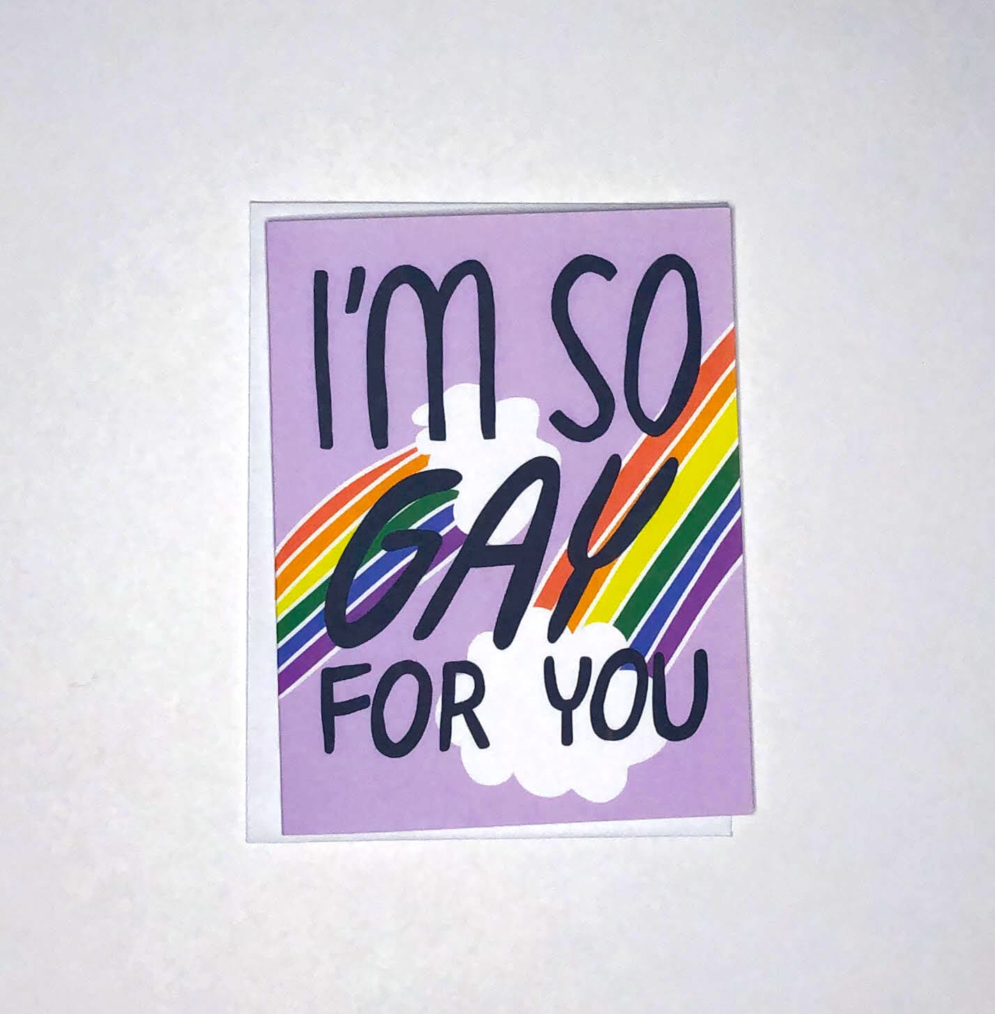 GAY FOR YOU Card, Lgbtq Card, Gay Card, Rainbow Card, Pride Card ...
