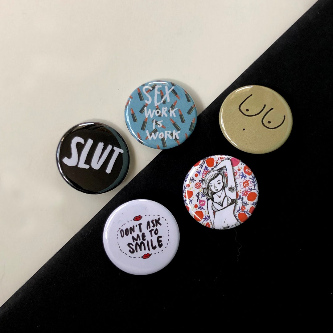 Sex Work Buttons Button Pack Pinback Pins Trendy Buttons Badge Etsy 日本