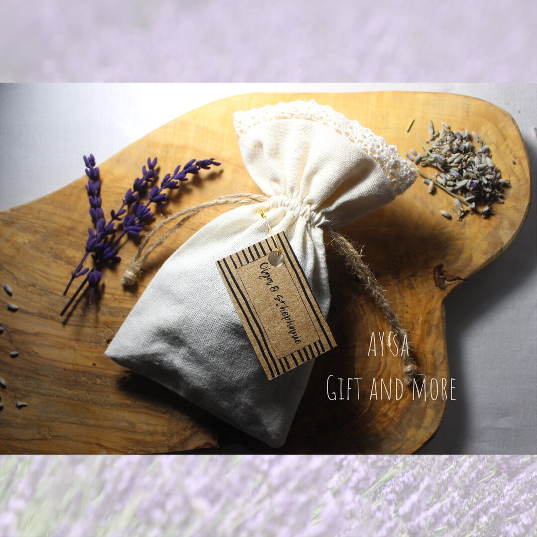 Customized Lavender Sachet Favors, Lavender Sachet for Engaged, Newborn ...