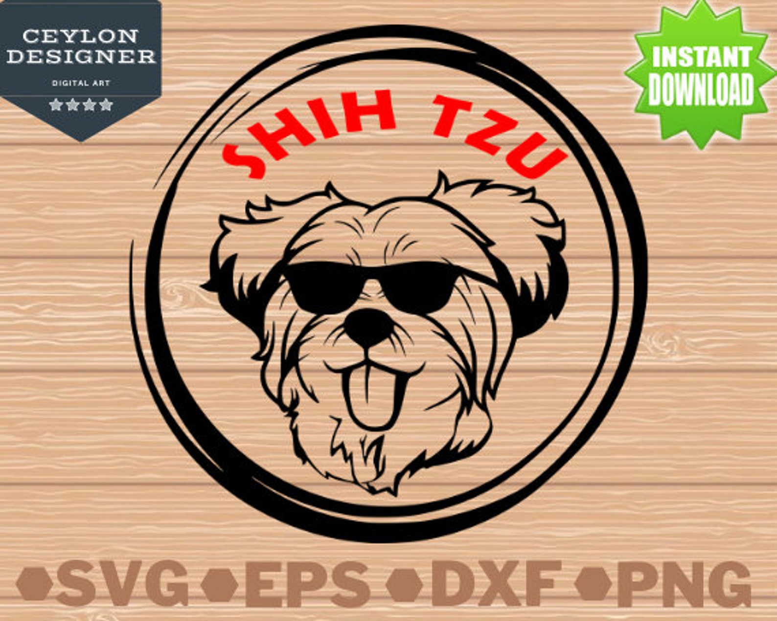 Shihtzu Svg for Cricut, Shih-tzu Svg With Text, Dog Svg, PNG, DXF, EPS ...