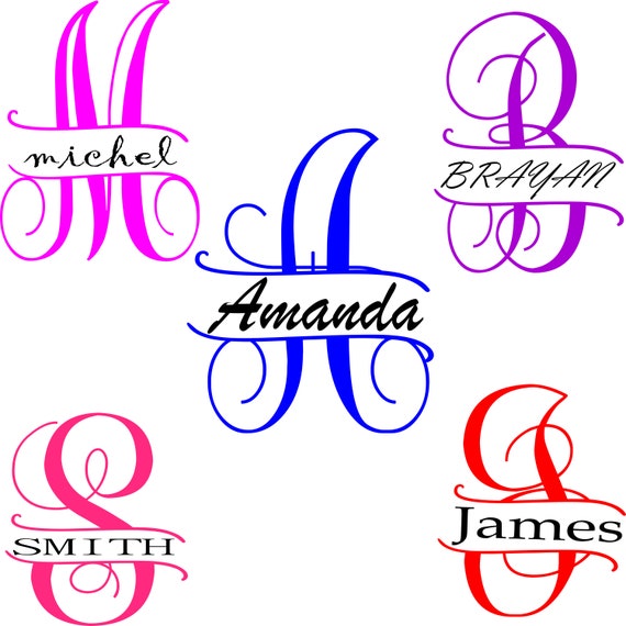 Art & Collectibles PNG Monogram Frame Alphabet SVG Alphabet letter svg ...