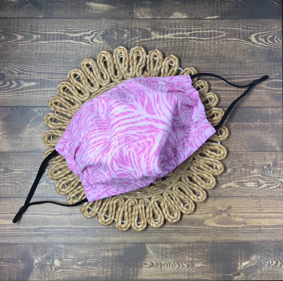 Pink Zebra Mask - Etsy