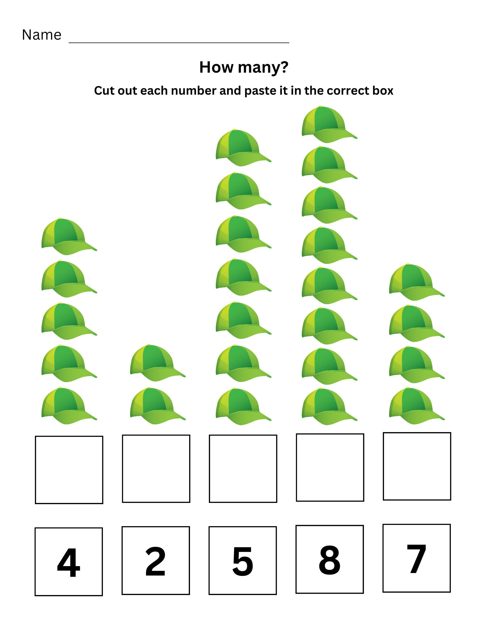 Pre-school, Prek, Kindergarten Learning Activity Counting, Alphabet ...