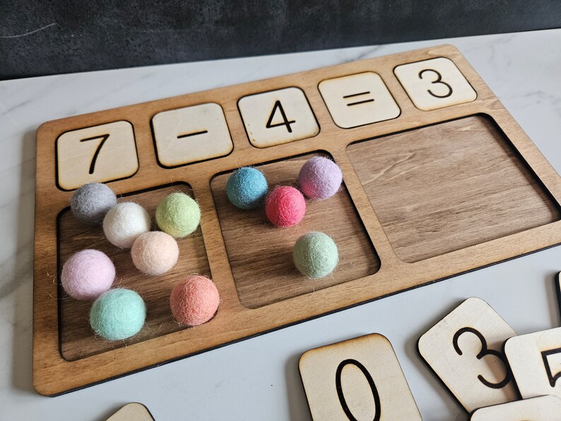 Math Board for Kids Preschool, Kindergarten, Homeschooling Tools - Etsy