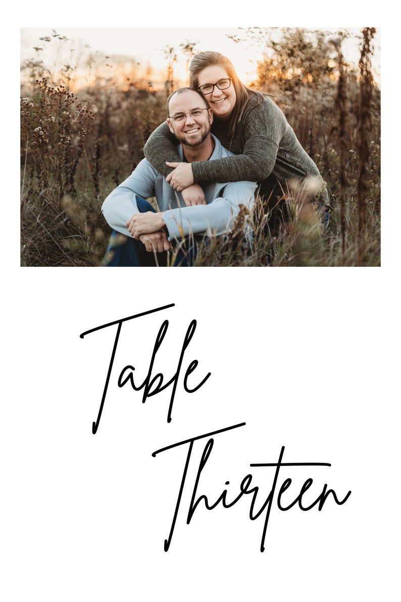 Editable Wedding Table Numbers With Photo-canva Template, Printable ...